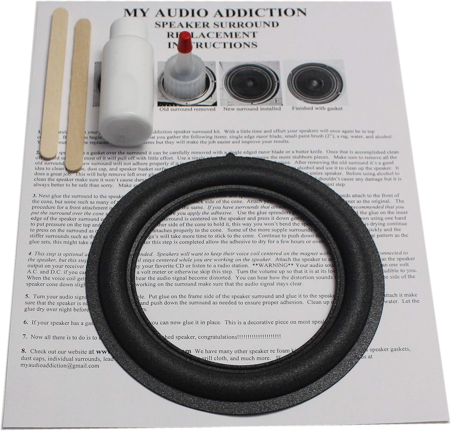 Foam Speaker Surround Repair Kit for BMW Z3 Sub Woofer Harmon 6 ...