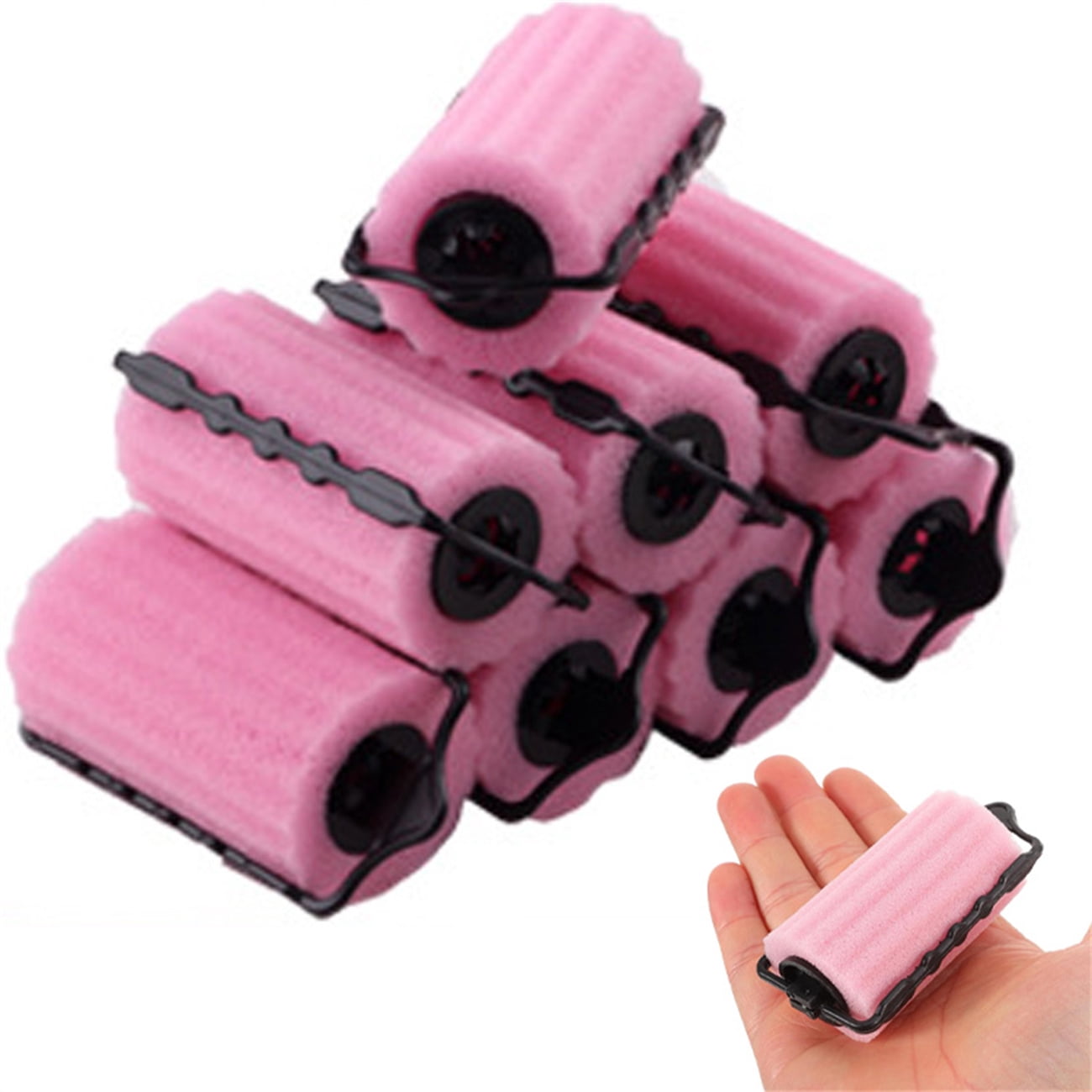 Foam Sponge Hair Rollers,Bexikou 8 Pack Soft Sleeping Hair Roller ...