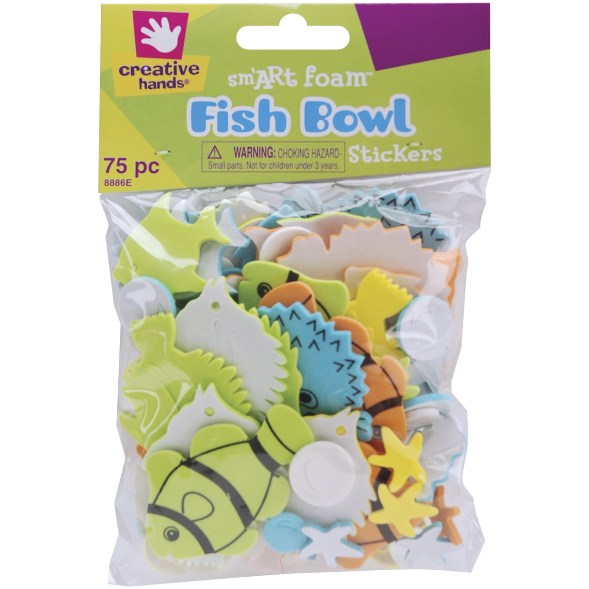 Foam Stickers 75/Pkg-Fish Bowl - Walmart Business Supplies