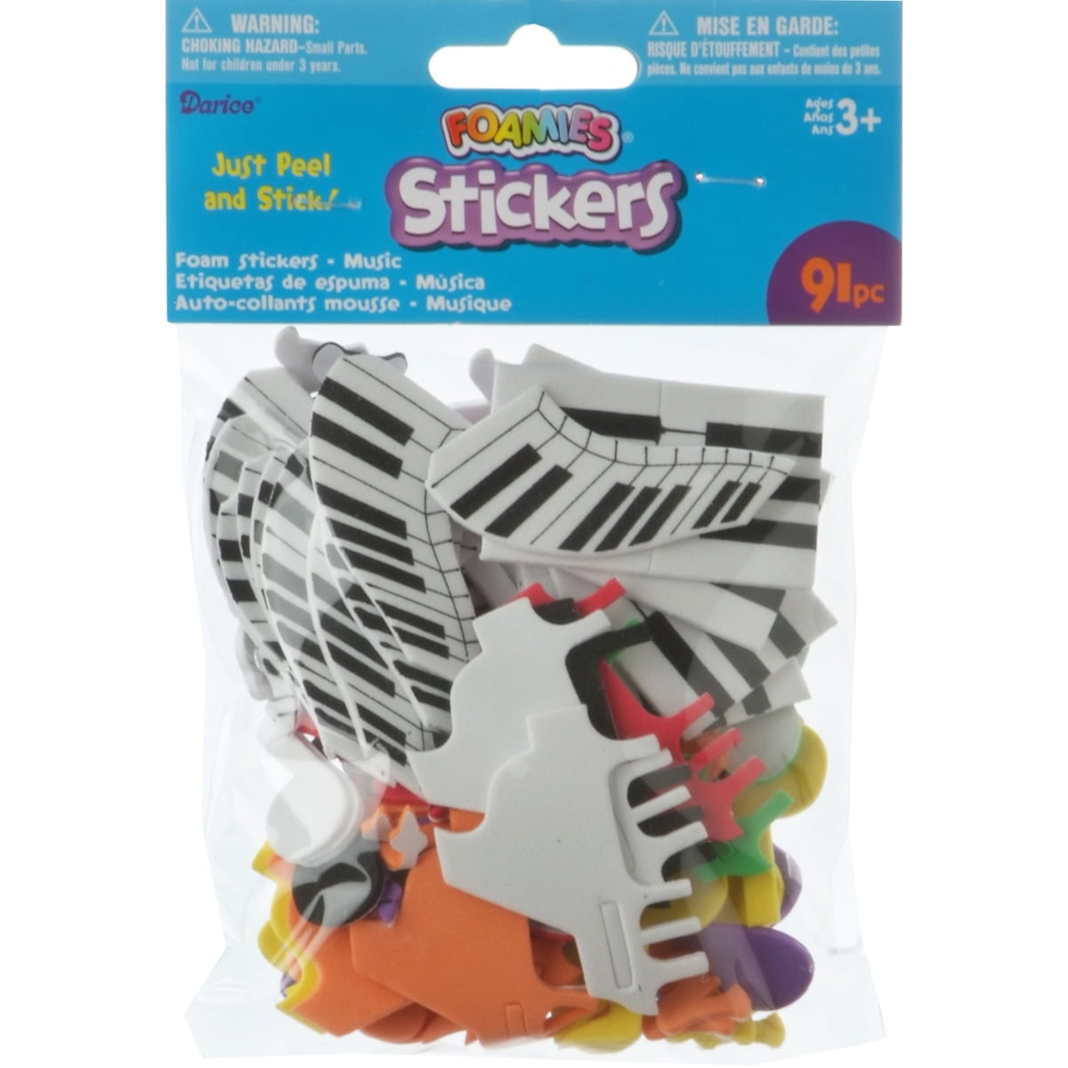 Foam Stickers 91/Pkg-Music - Walmart.com