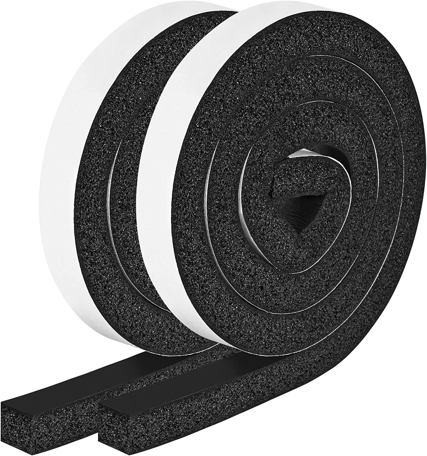 Foam Strips with Adhesive, 1 Inch Wide X 1 Inch Thick, Neoprene Weather Stripping High Density ...