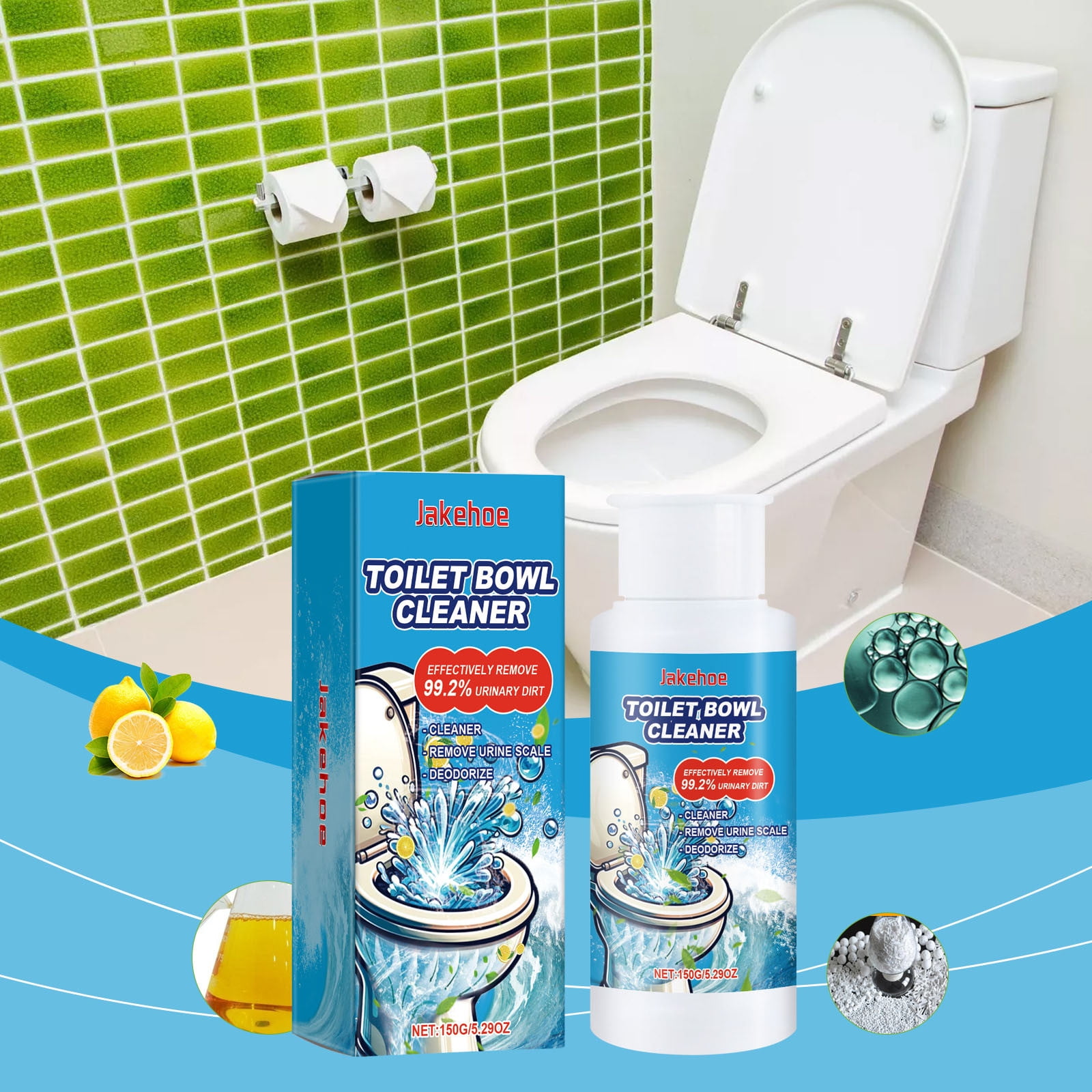 Foam Toilet Bowl Cleaner Spray, Fast-Acting Descaler Dissolves ...