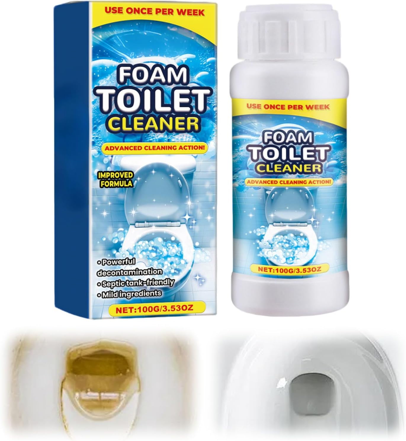 Foam Toilet Cleaner, 2025 New Powerful Toilet Bowl Cleaner, Advanced ...