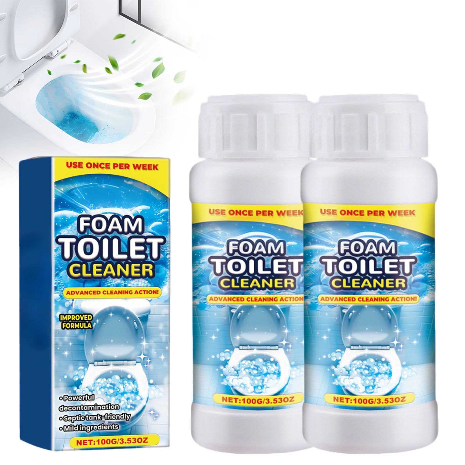 Foam Toilet Cleaner, 2026 New Powerful Toilet Bowl Cleaner, Advanced ...