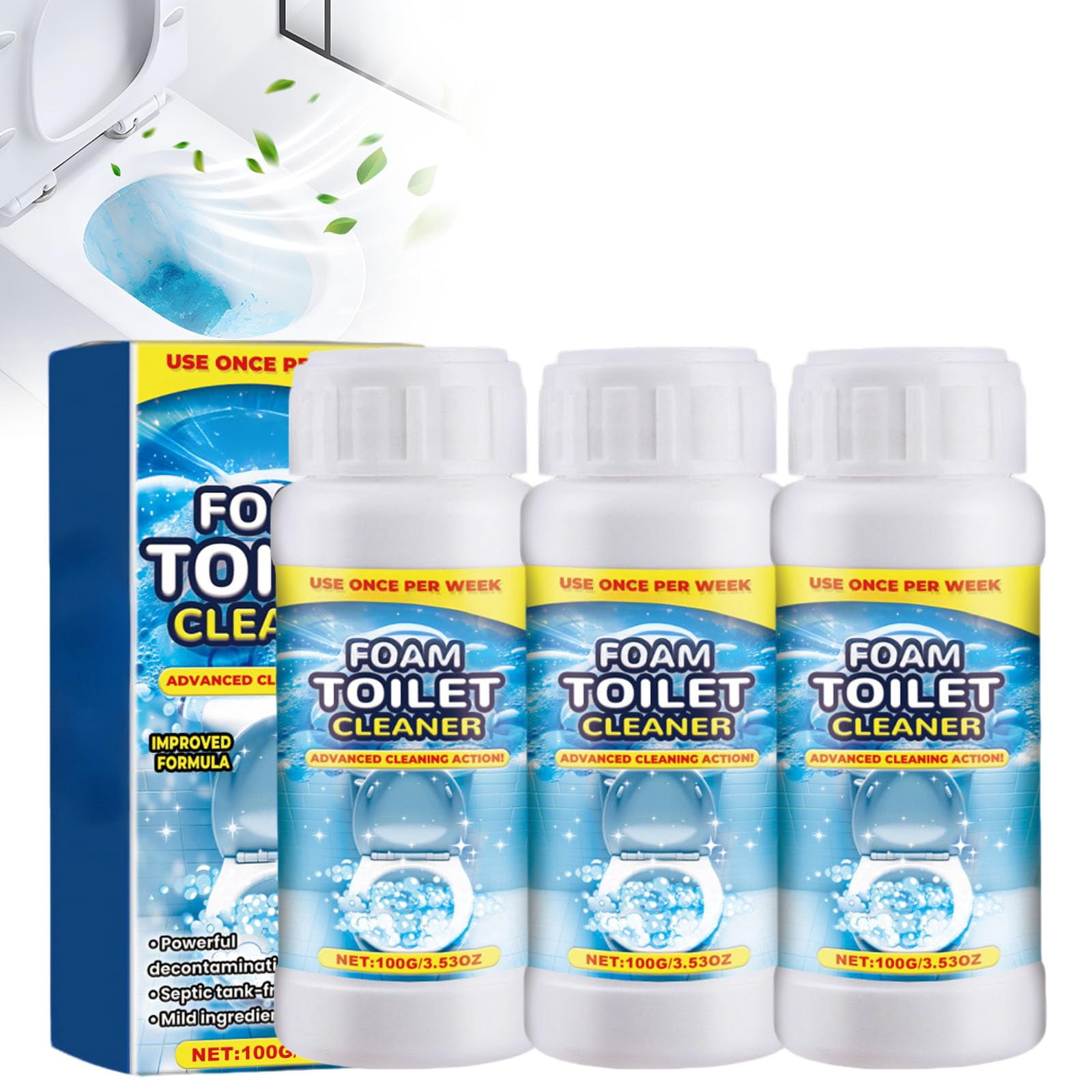 Foam Toilet Cleaner, 2026 Upgeade Powerful Toilet Bowl Cleaner ...