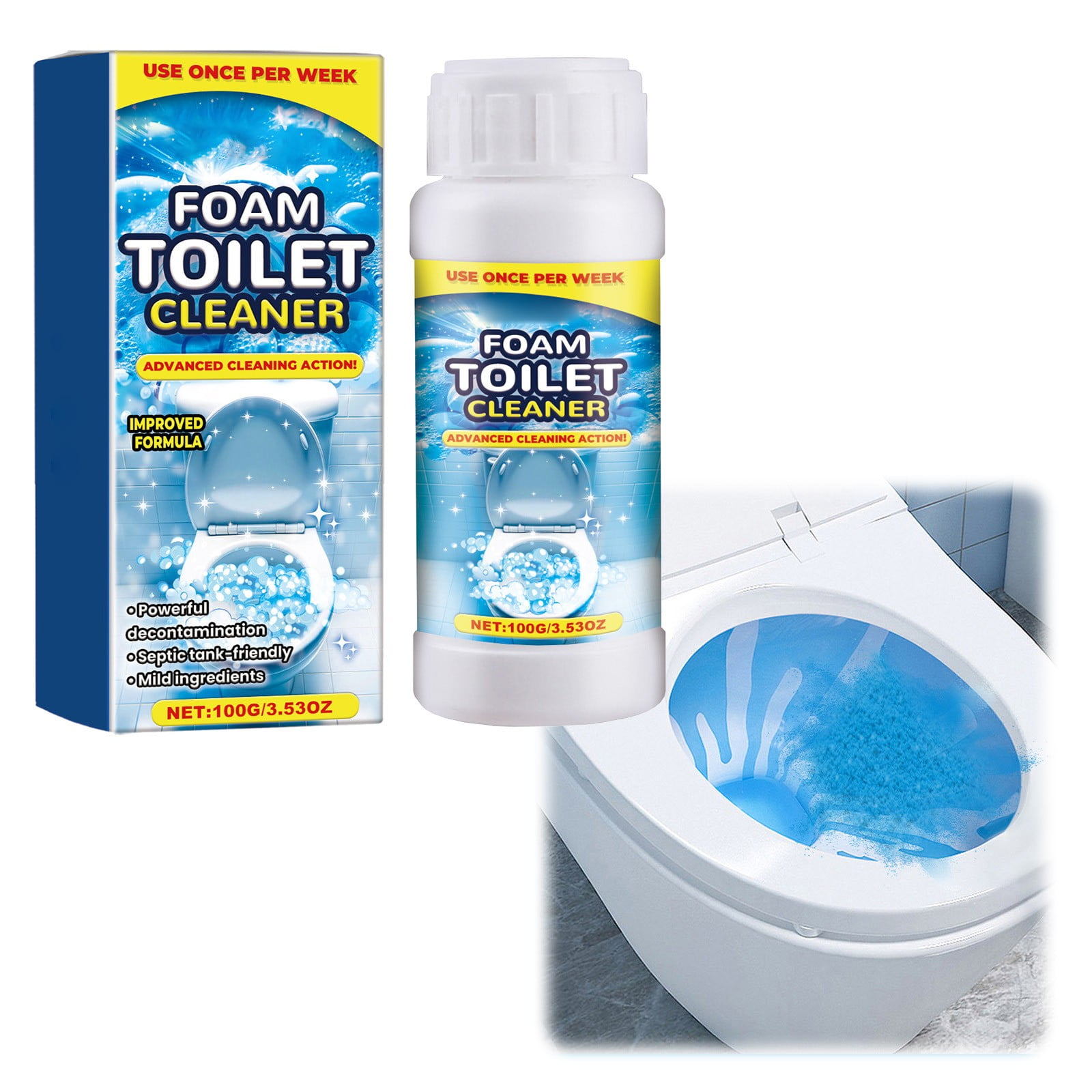 Foam Toilet Cleaner，Toilet Cleaning Stains Stains Scale Removal Odor ...