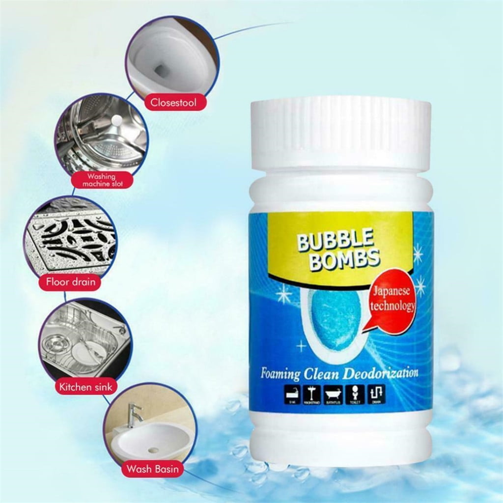 Toilet Cleaner Gel Effervescent Bubble Cleaner Tablets for Bathroom and Kitchen Multi-Surface ...