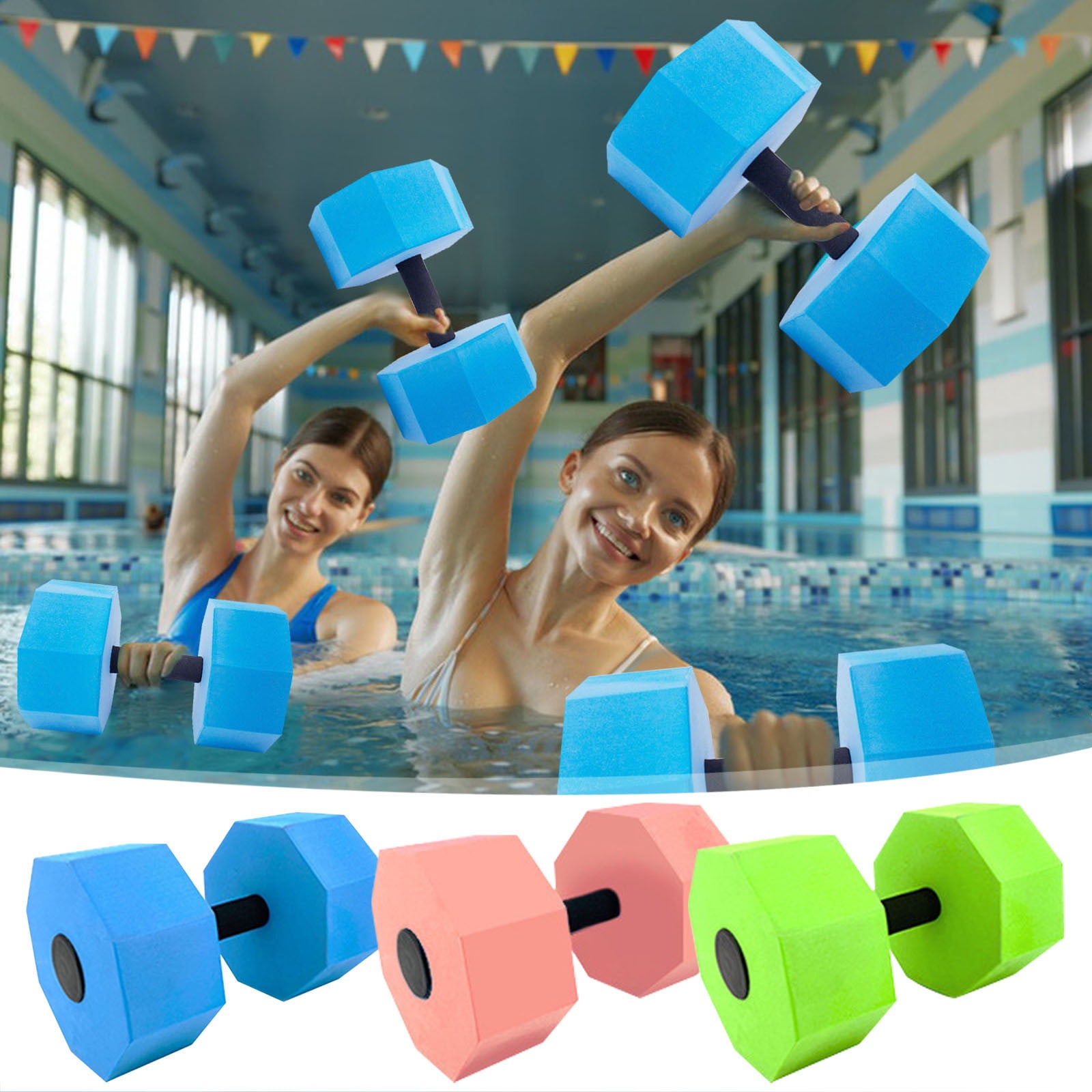 Foam Water Dumbbell | Lightweight Eight-Sided Aquatic Exercise Barbell ...