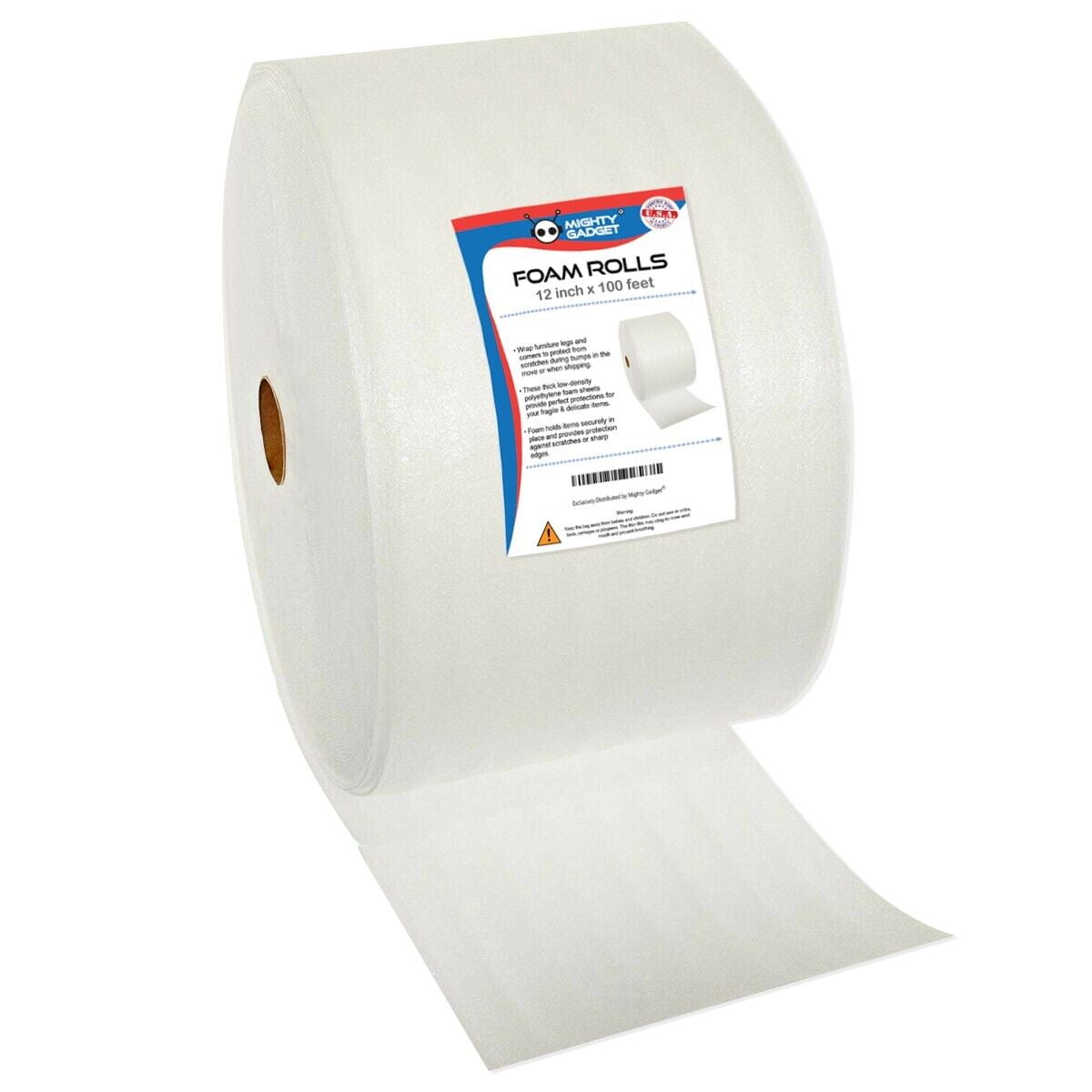 Foam Wrap Roll 1/16" x 100 feet x 12" Packaging Perforated Every 12 ...