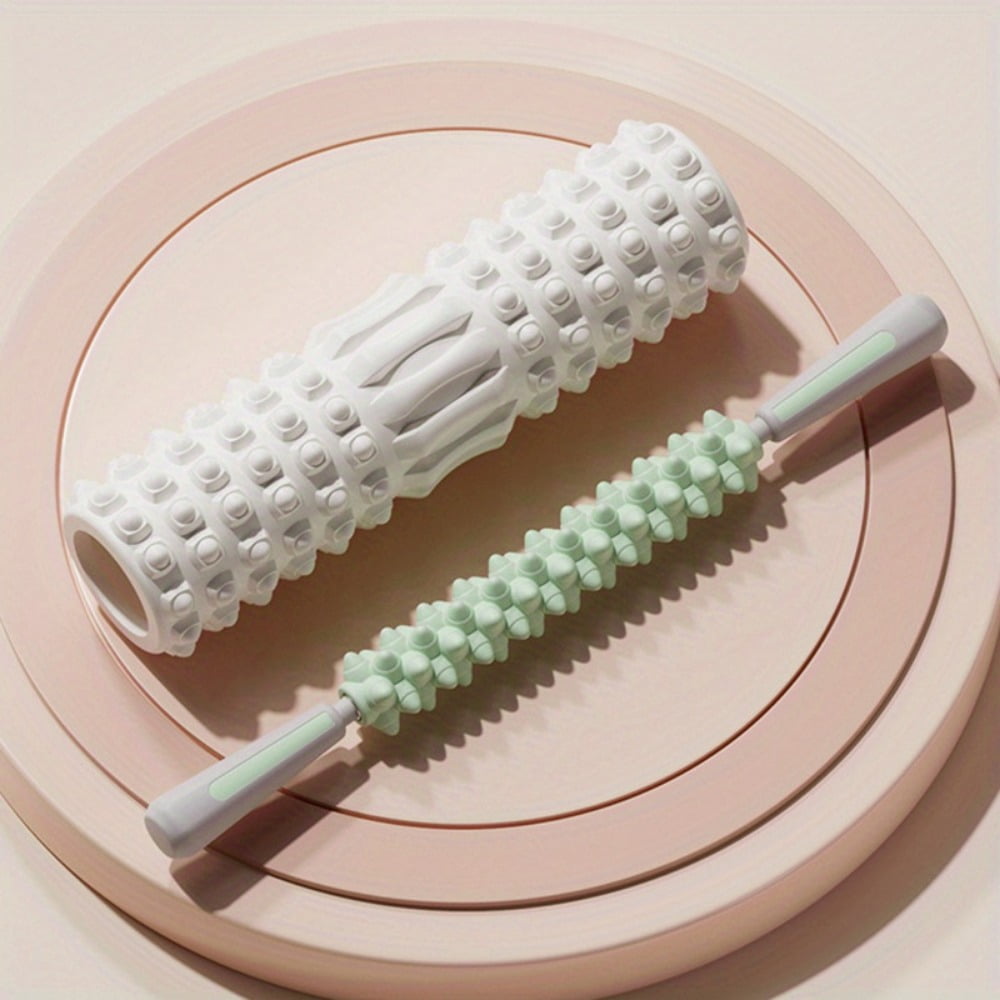 Foam axis mace yoga roller back muscle fascia relaxation massager calf ...