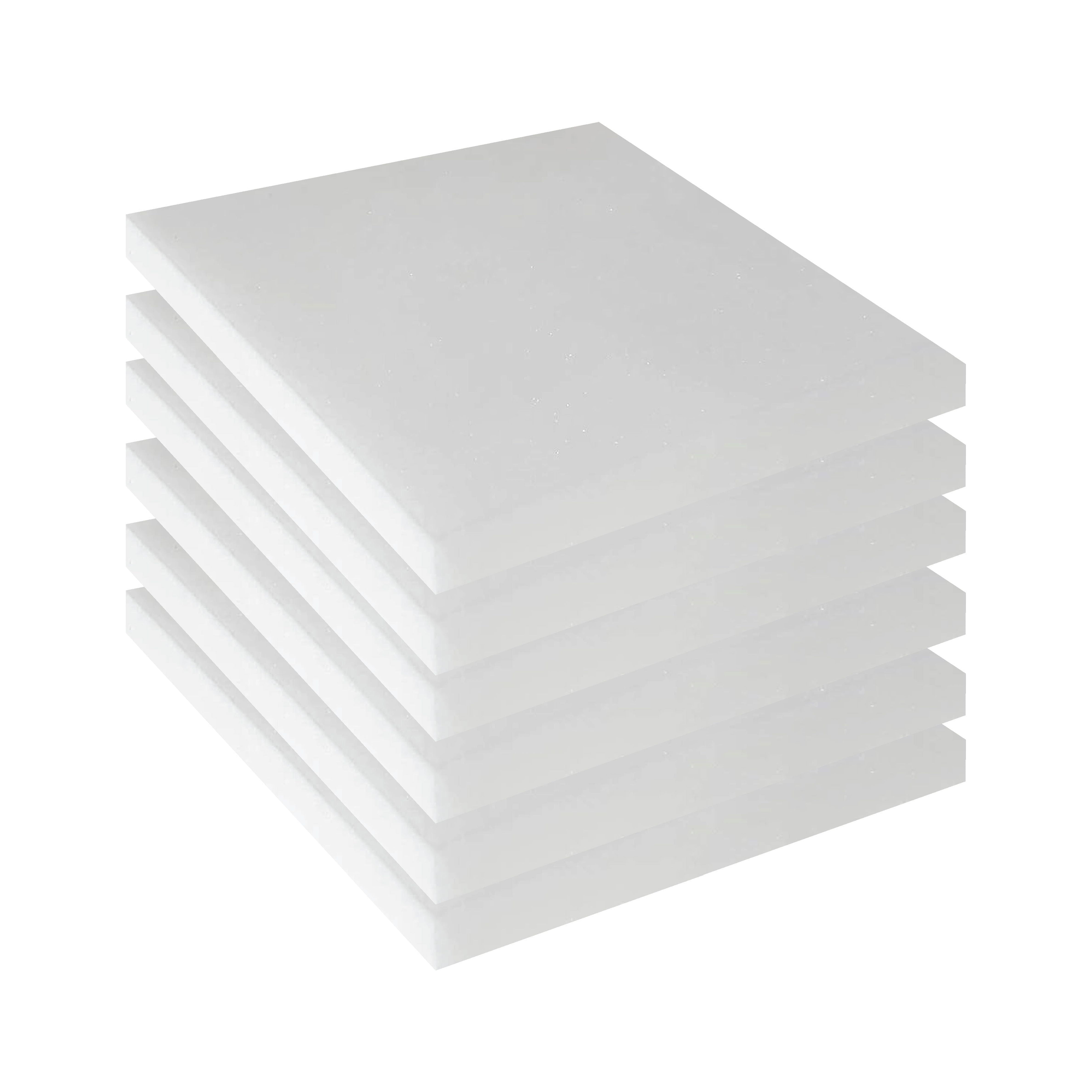 FoamFit High Density Upholstery Foam 1.8 lb 46 ILD 6 Pack 1" Thick ...