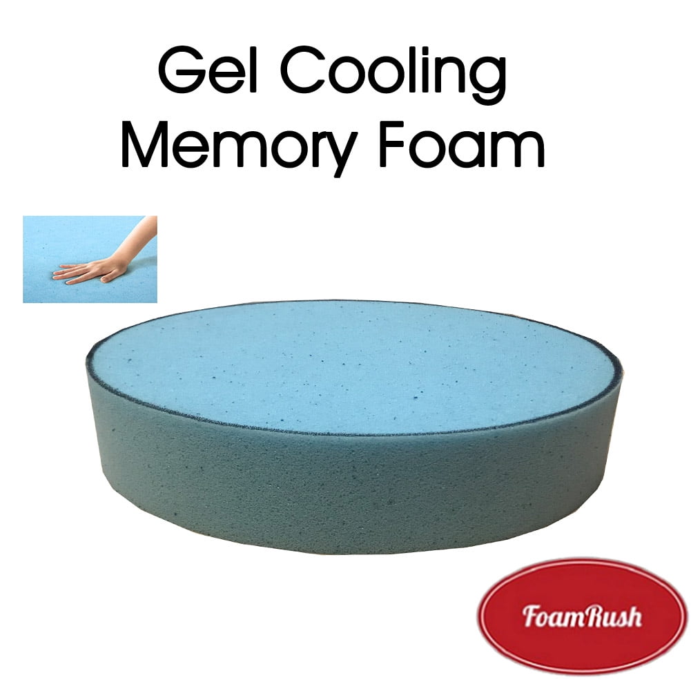 FoamRush 1" Thick x 47" Diameter Gel Memory Upholstery Foam (Bar Stools ...
