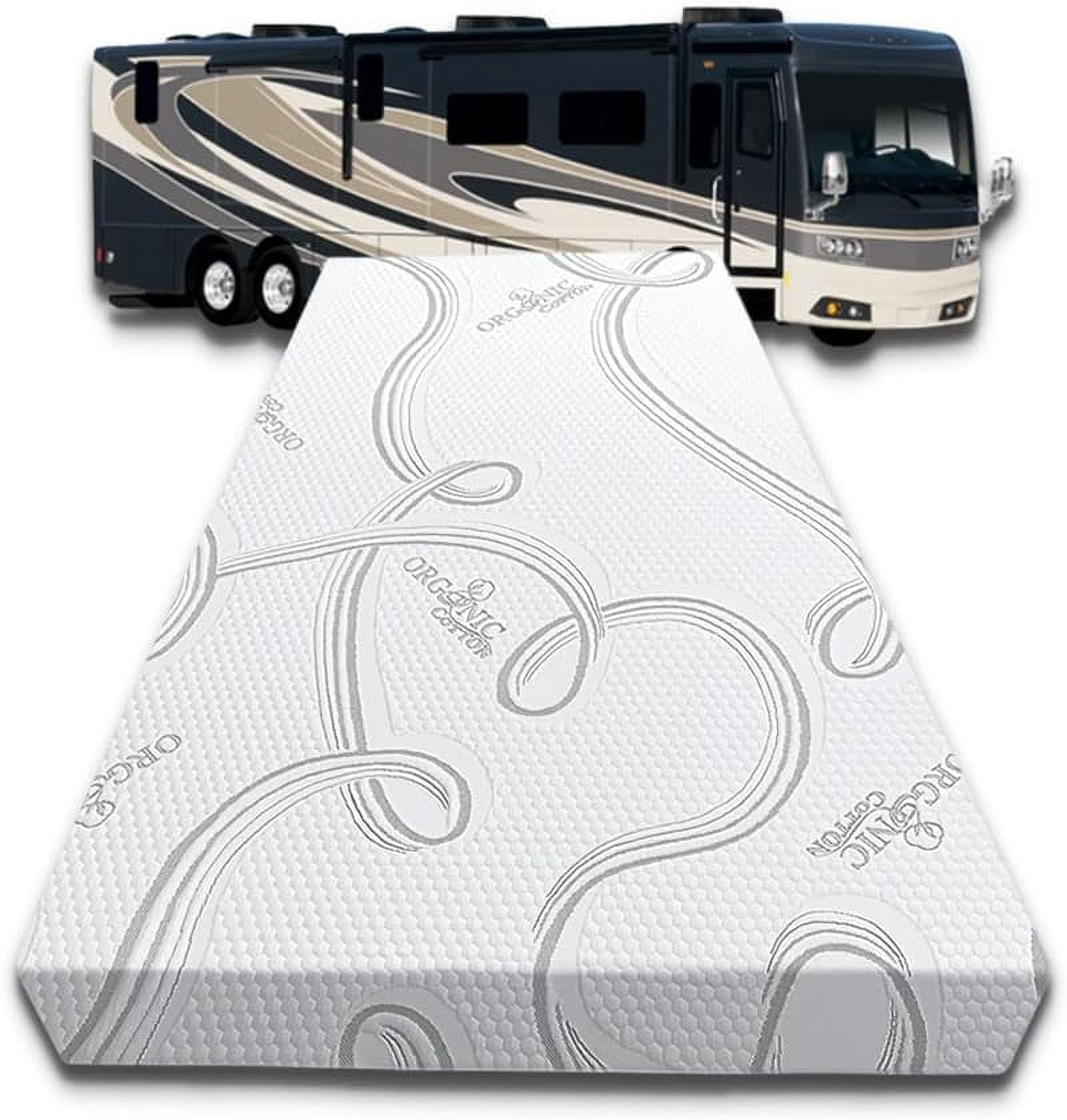 FoamRush 6-Inch Bunk (48" x 75") Gel Memory Foam Mattress Replacement ...
