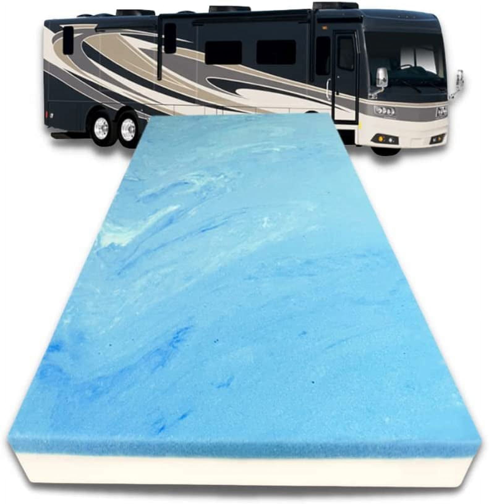 FoamRush 6-Inch Twin (38" x 75") Mattress Gel Memory Foam RV Mattress ...
