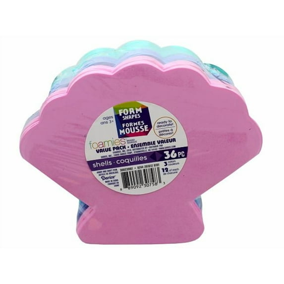 Foamies Foam Shell Shapes: Assorted Colors, 6.5 inches, 36 pack ...