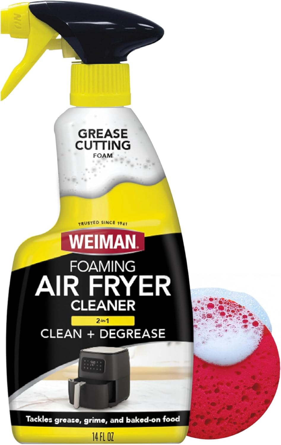 Foaming Air Fryer Cleaning Kit, Cleaner & Degreaser for Ceramic Baskets ...
