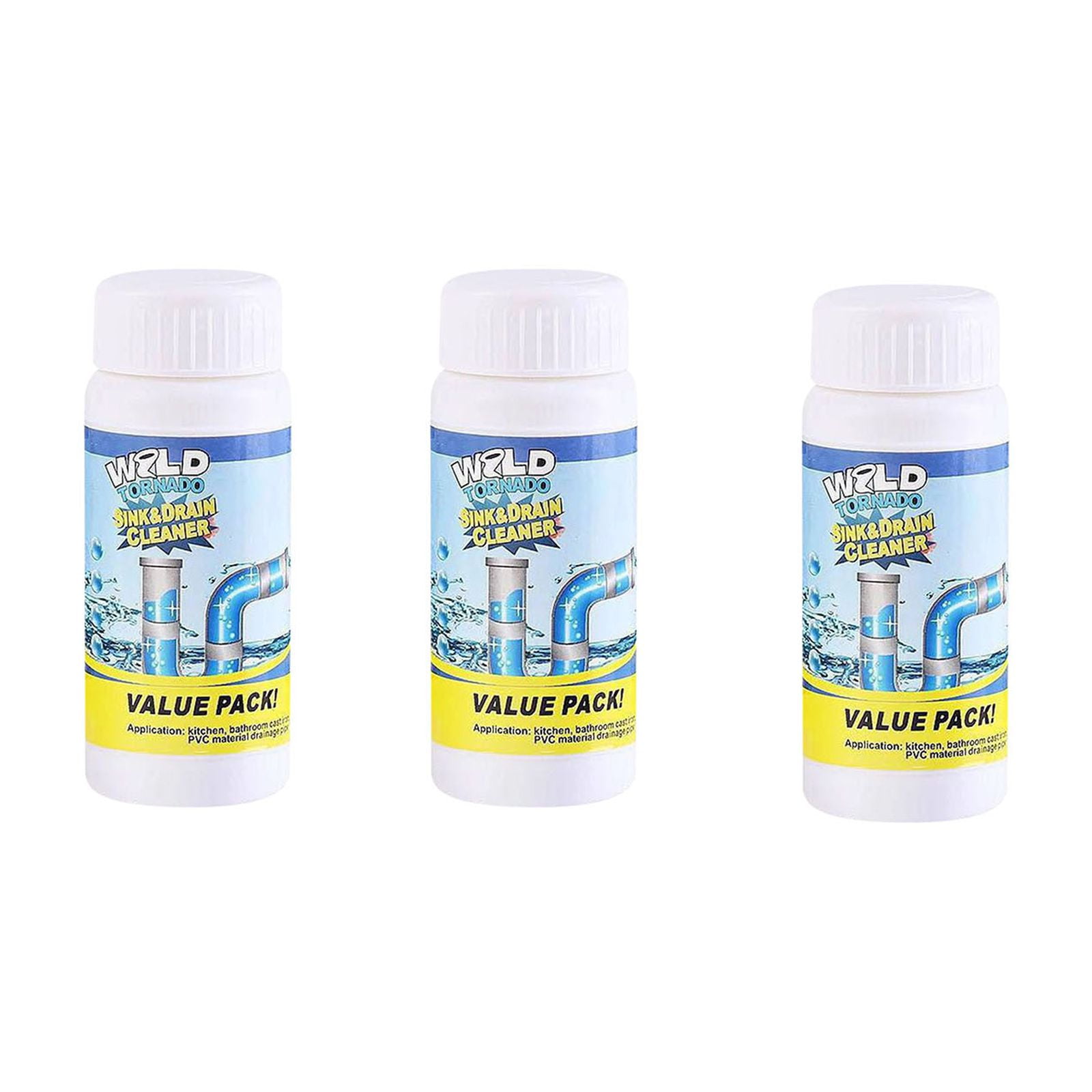 Foaming Drain Cleaner For Sink & Toilet, Fast-Acting Pipe Unclogger, 3 ...