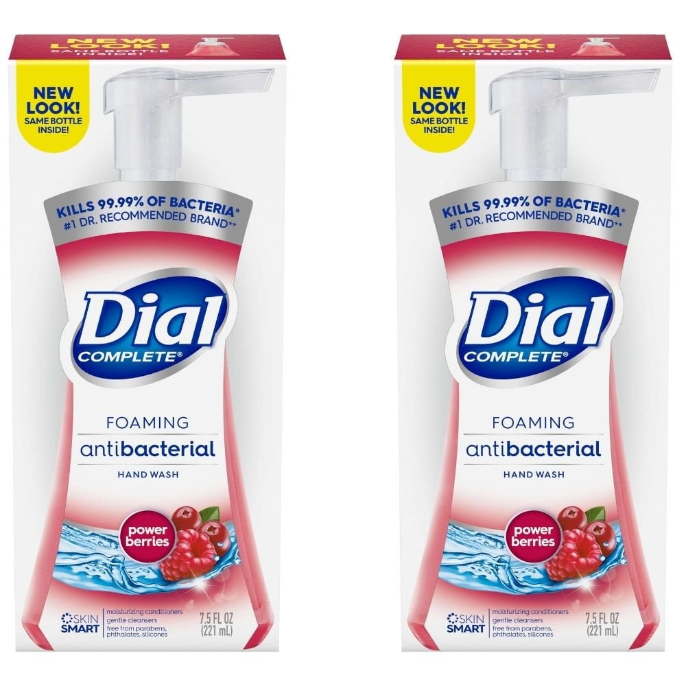 Dial 03016 Antibacterial Foaming Hand Wash, Power Berries, 7.5 oz Pump ...