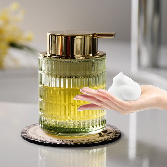Sofinny Glass Foaming Hand Soap Dispenser for Kitchen & Bathroom ...