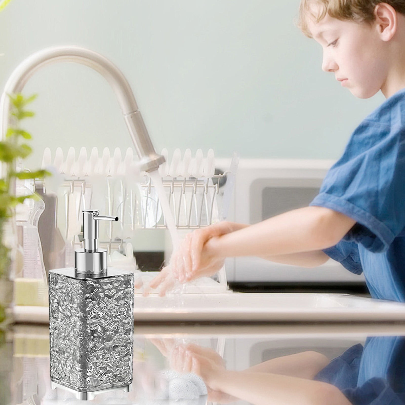 Foaming Hand Soap Dispenser, Refillable Pump Bottle, Stainless Steel ...