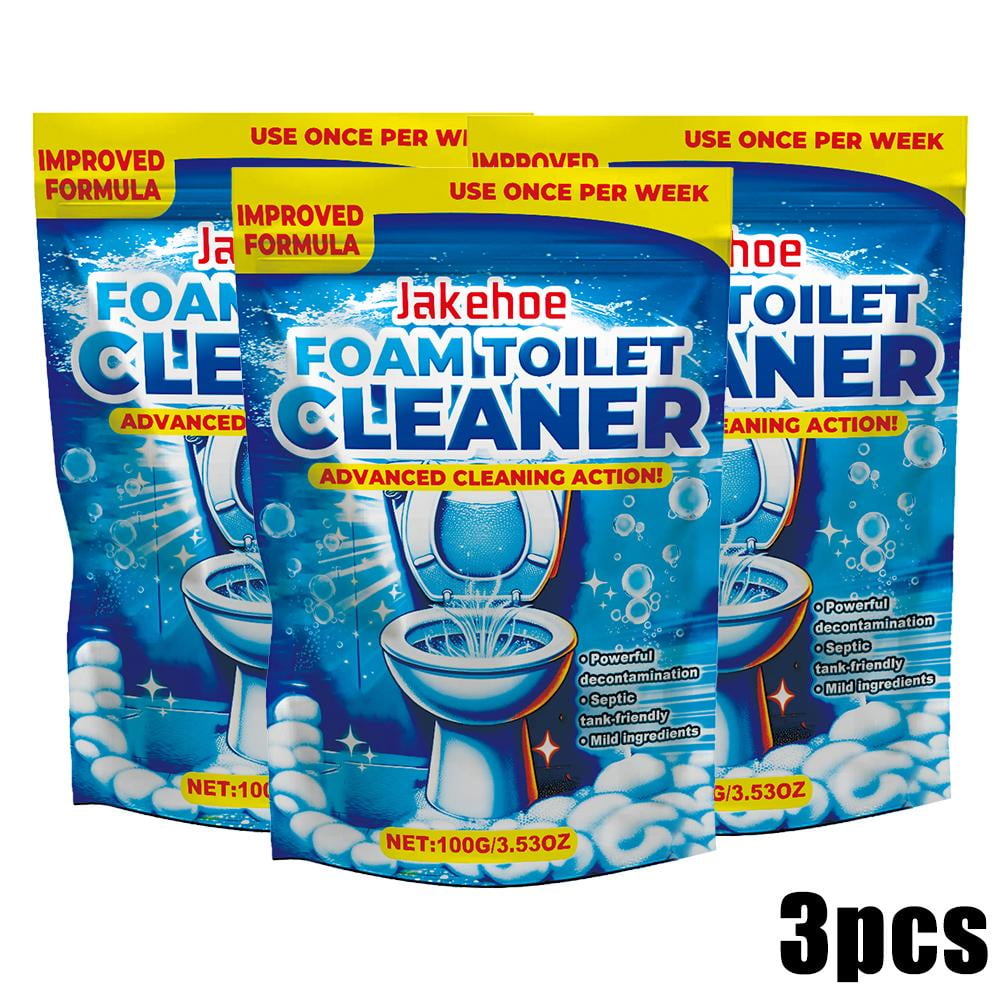 Foaming Toilet Bowl Cleaner Powder, Stain & Odor Remover, Deep Cleaning ...