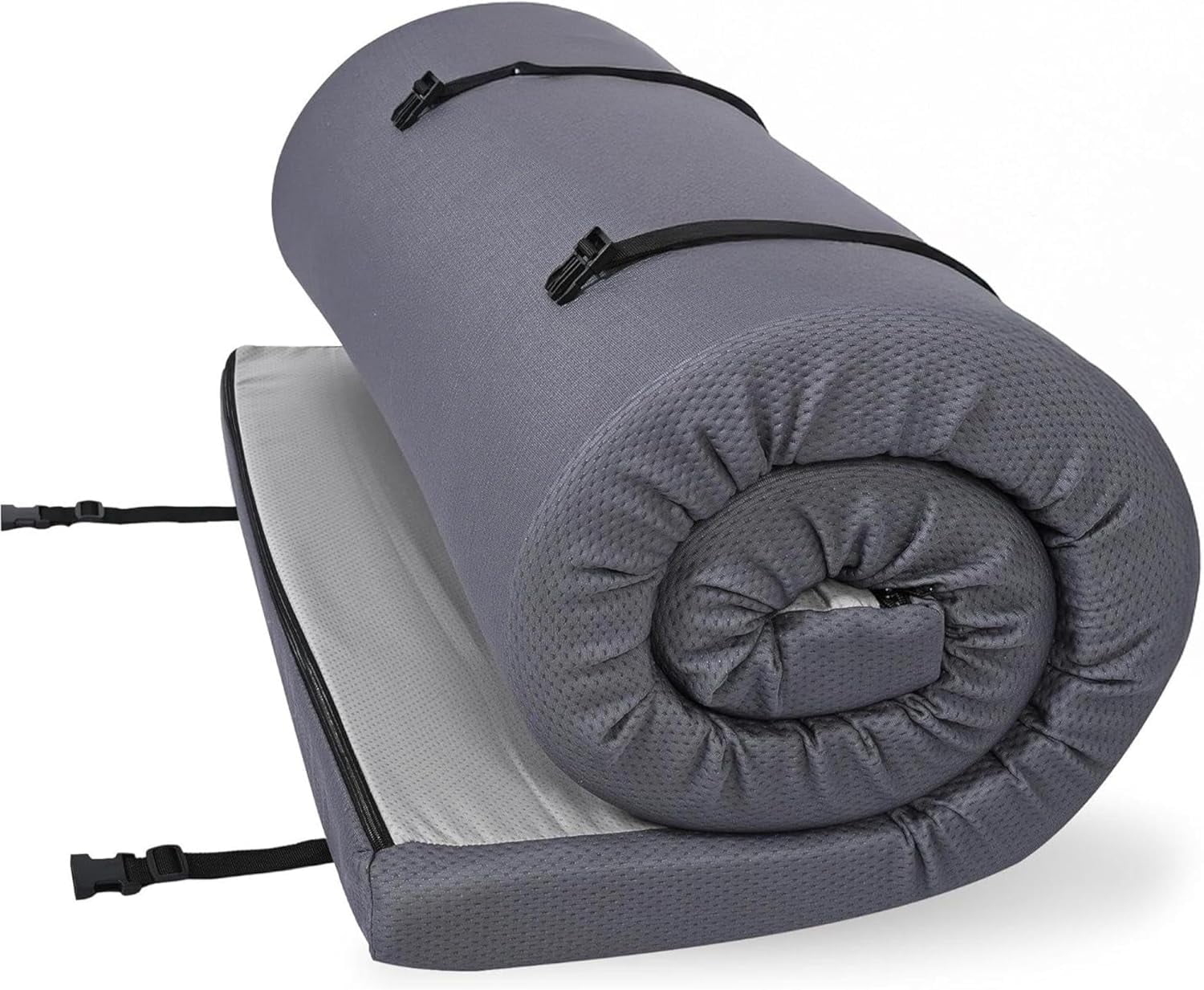 Foamma 4" x 30" x 75" Memory Foam Roll-Up Camping Mattress with Water ...