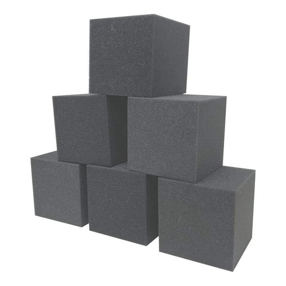 Foamma Charcoal Foam Pit Cubes/Blocks 4 x 4 x 4 10 Pack for Gymnastics ...