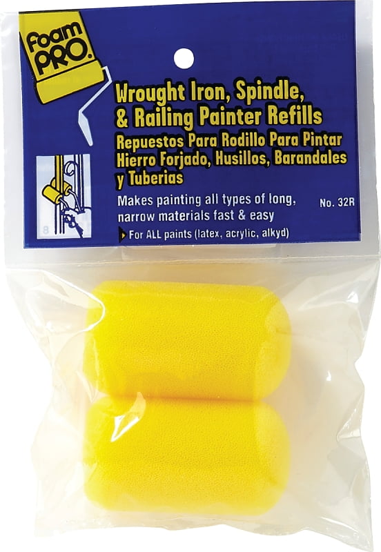 FOAMPRO 32R Painter Refill, 1/4 in Thick Nap, 2-1/2 in L, Foam Cover ...