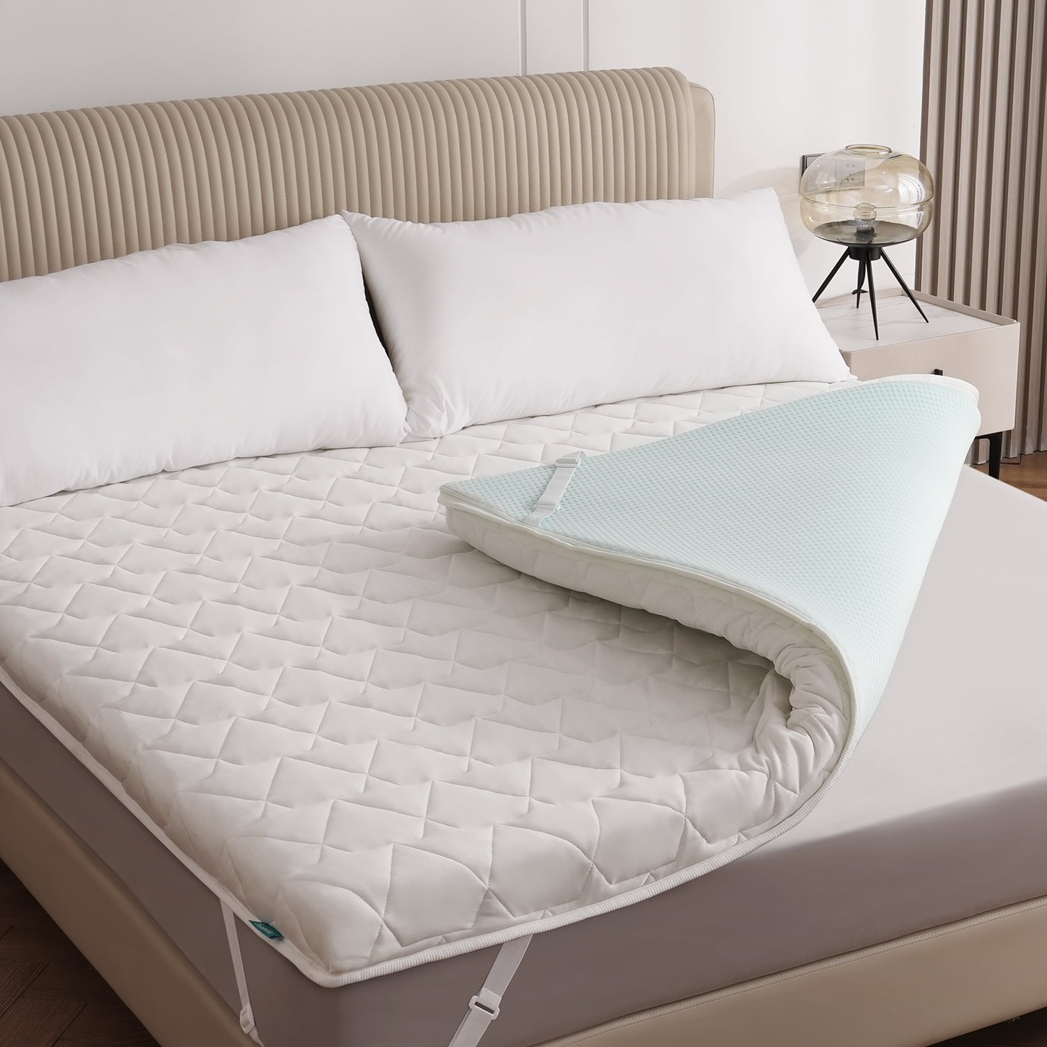 Foamula 3 Inch Gel-Infused Memory Foam Mattress Topper King Size with ...