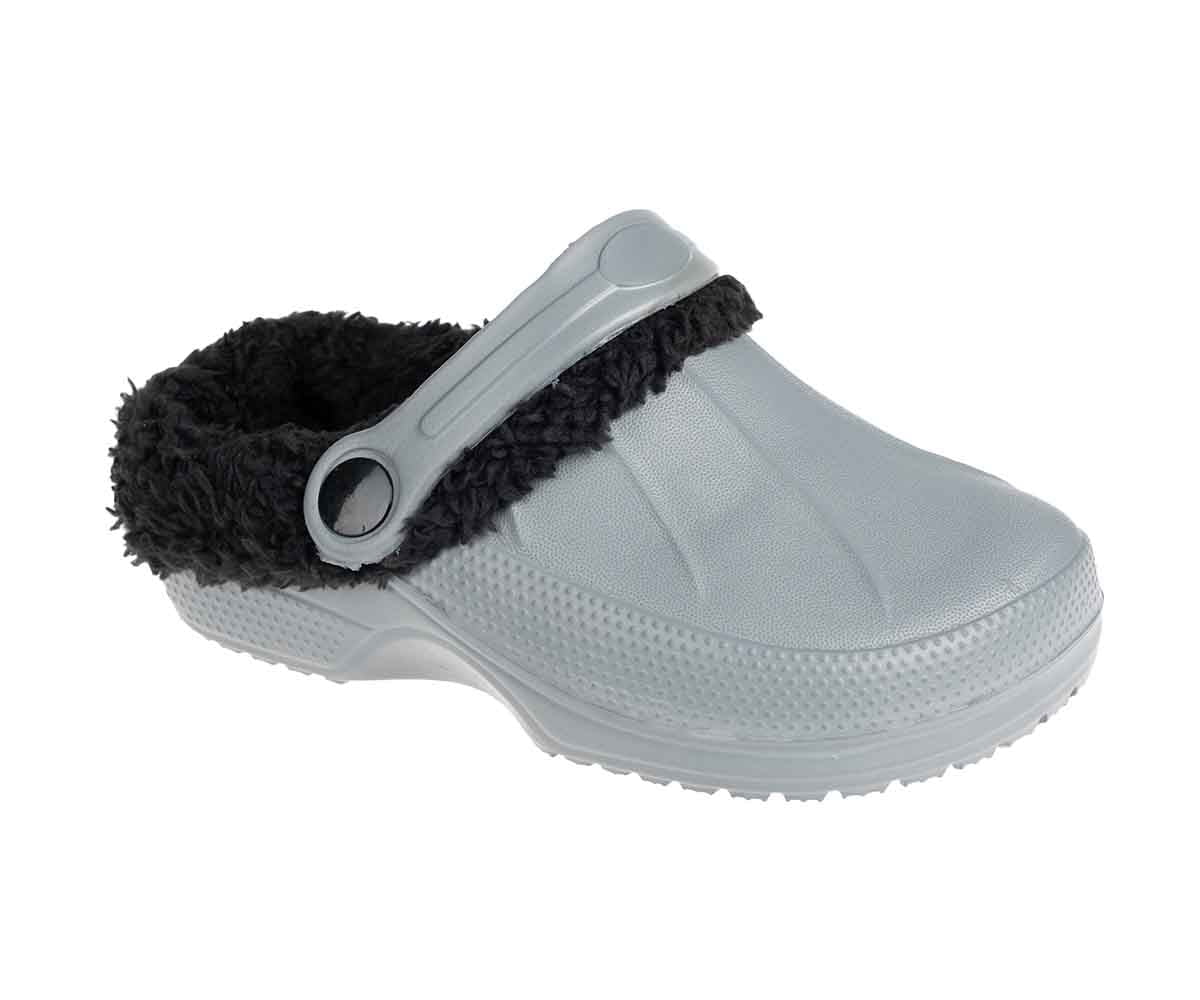 FOAMWALK Toddler Boy's Furry Little Solid Clog with Sherpa Lining ...