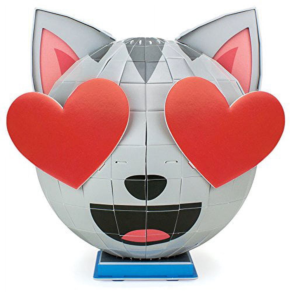 Foamworks Frisky Felines 3D Emoji model Foam Puzzle & Stand, 92pc ...