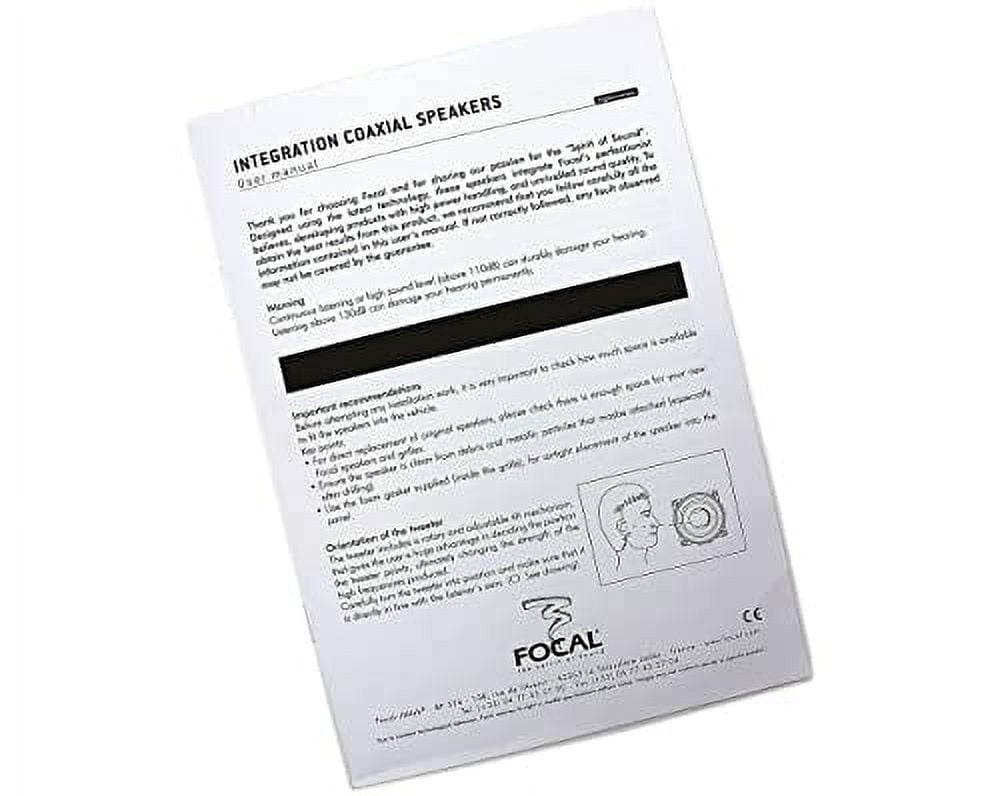 Focal IC100 Integration 4" 2-Way Coaxial Speakers - Walmart.com