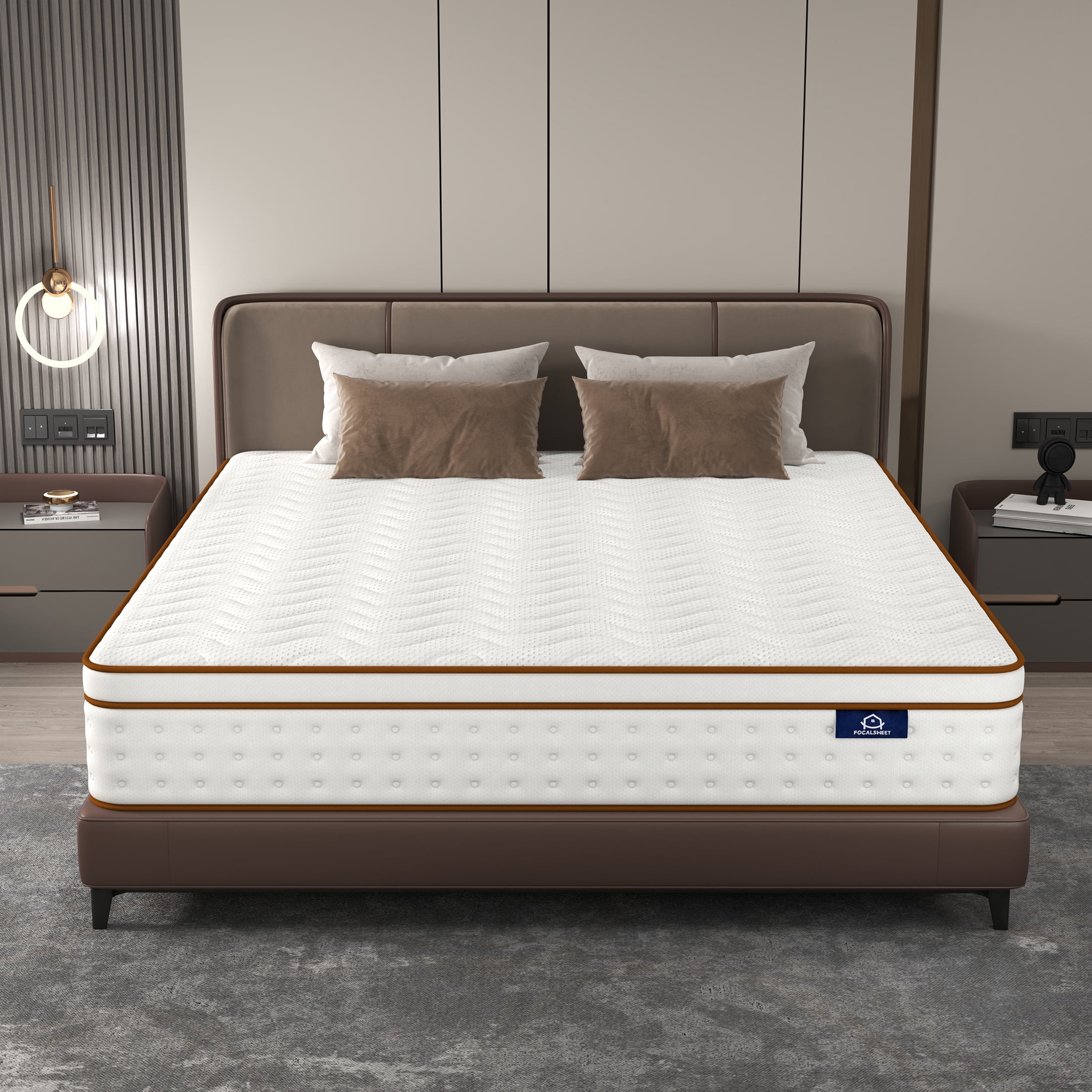 Focalsweet 10" Queen Memory Foam Mattress in a Box, Medium, Euro Top ...