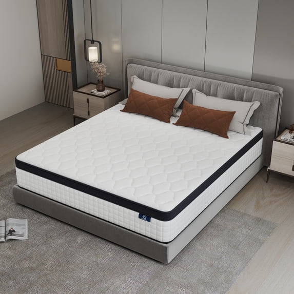Focalsweet King Mattress in a Box, 12" Memory Foam Mattress, Motion ...