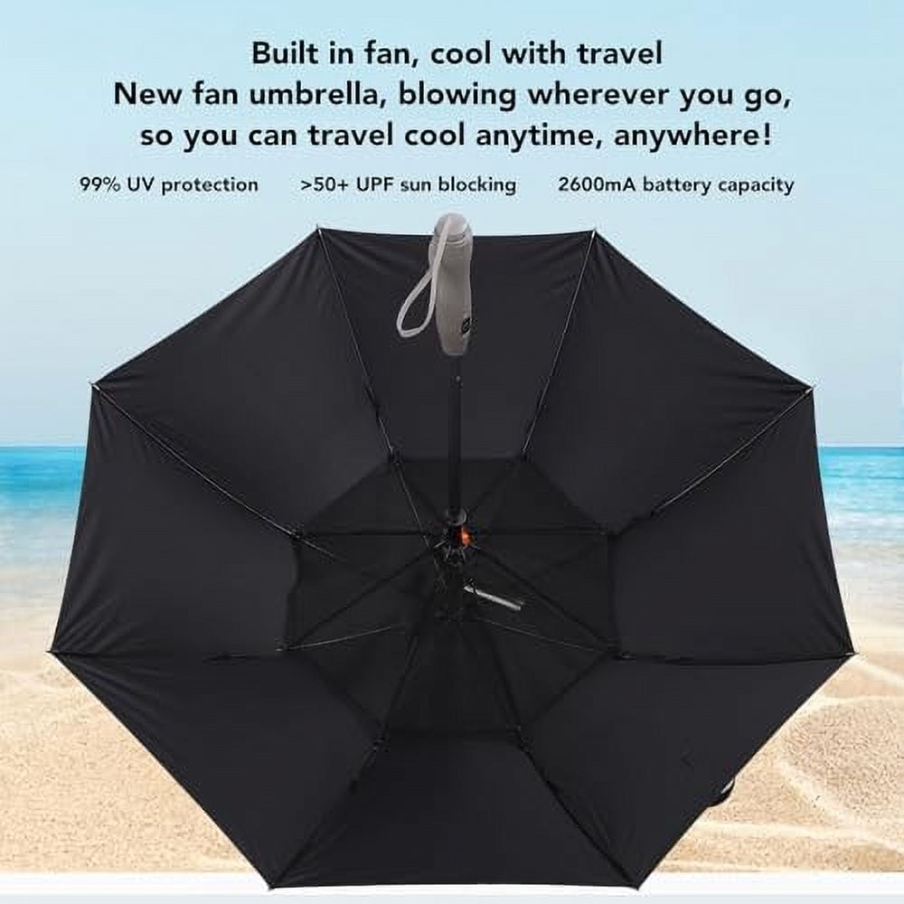 Focket UPF 50+ Sun Umbrella with Fan and Mist Spray, 3 in 1 Portable ...