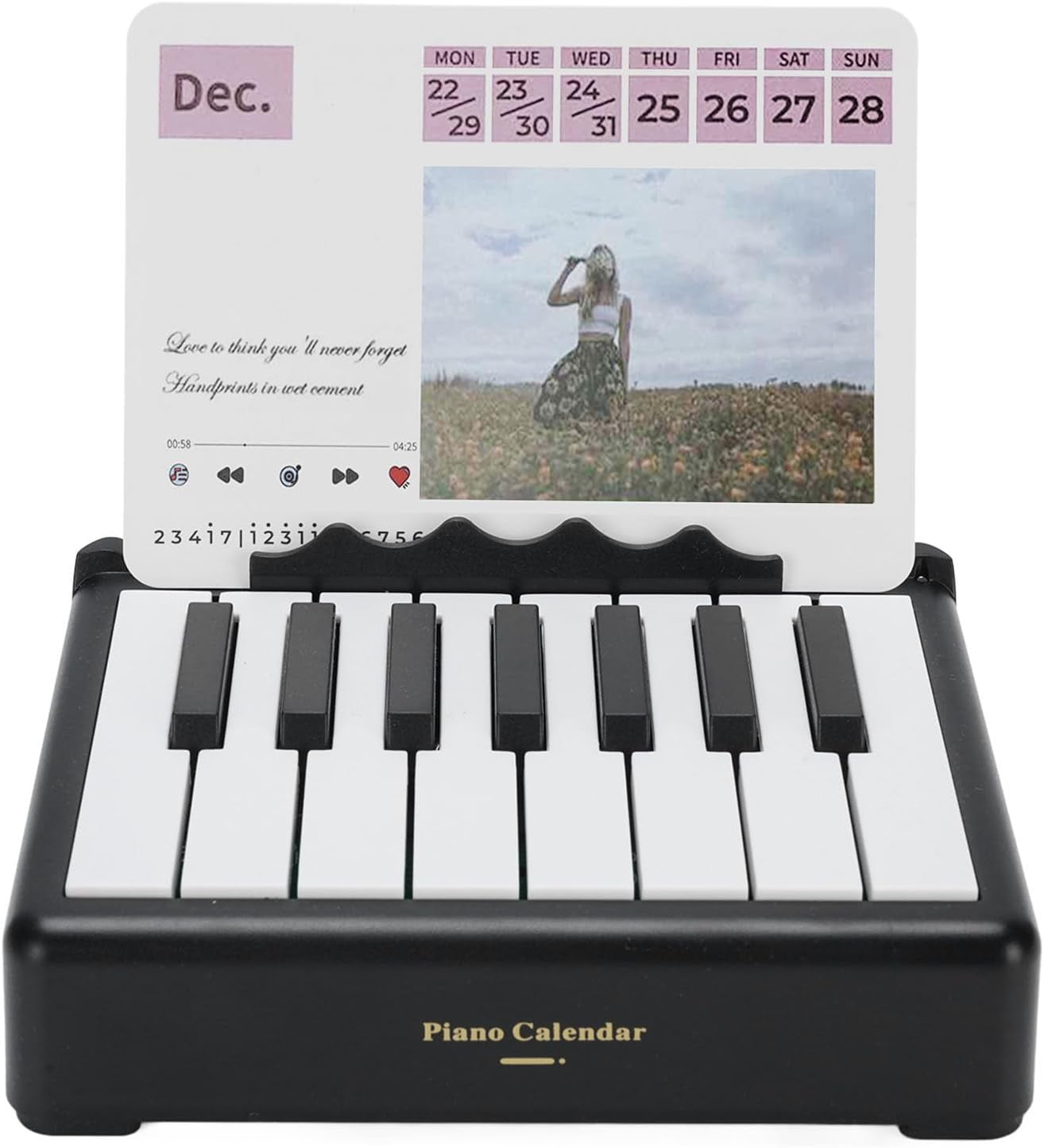 Fockety Piano Calendar, 27 Song Cards Playable Piano Music Unique ...