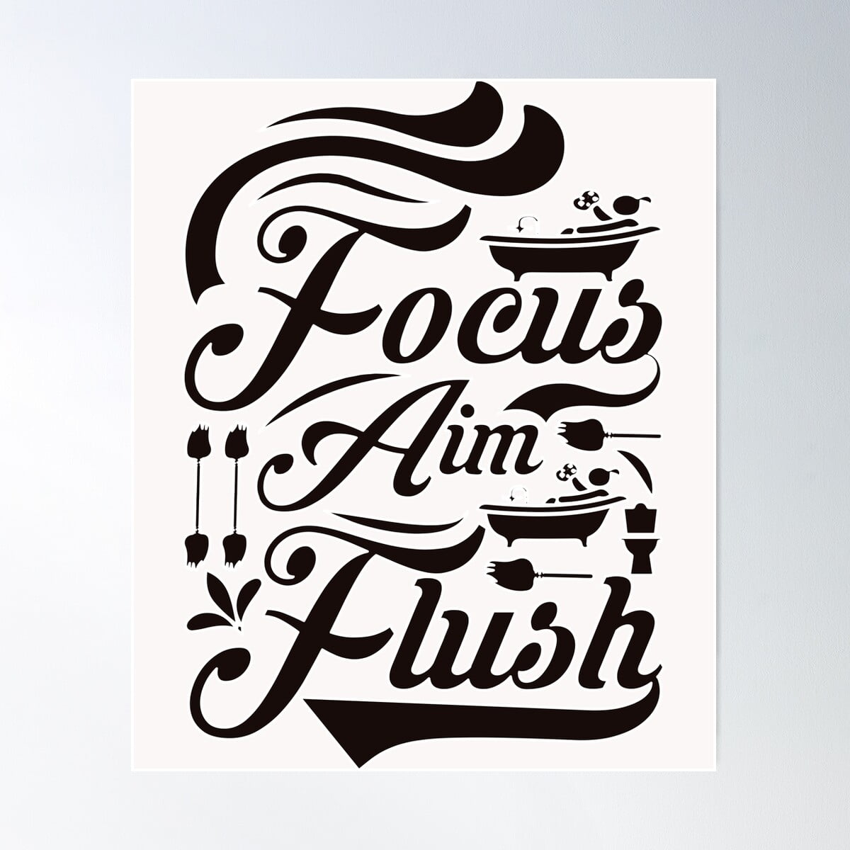 Focus Aim Flush Poster Wall Art, Modern Wall Decor For Living Room ...