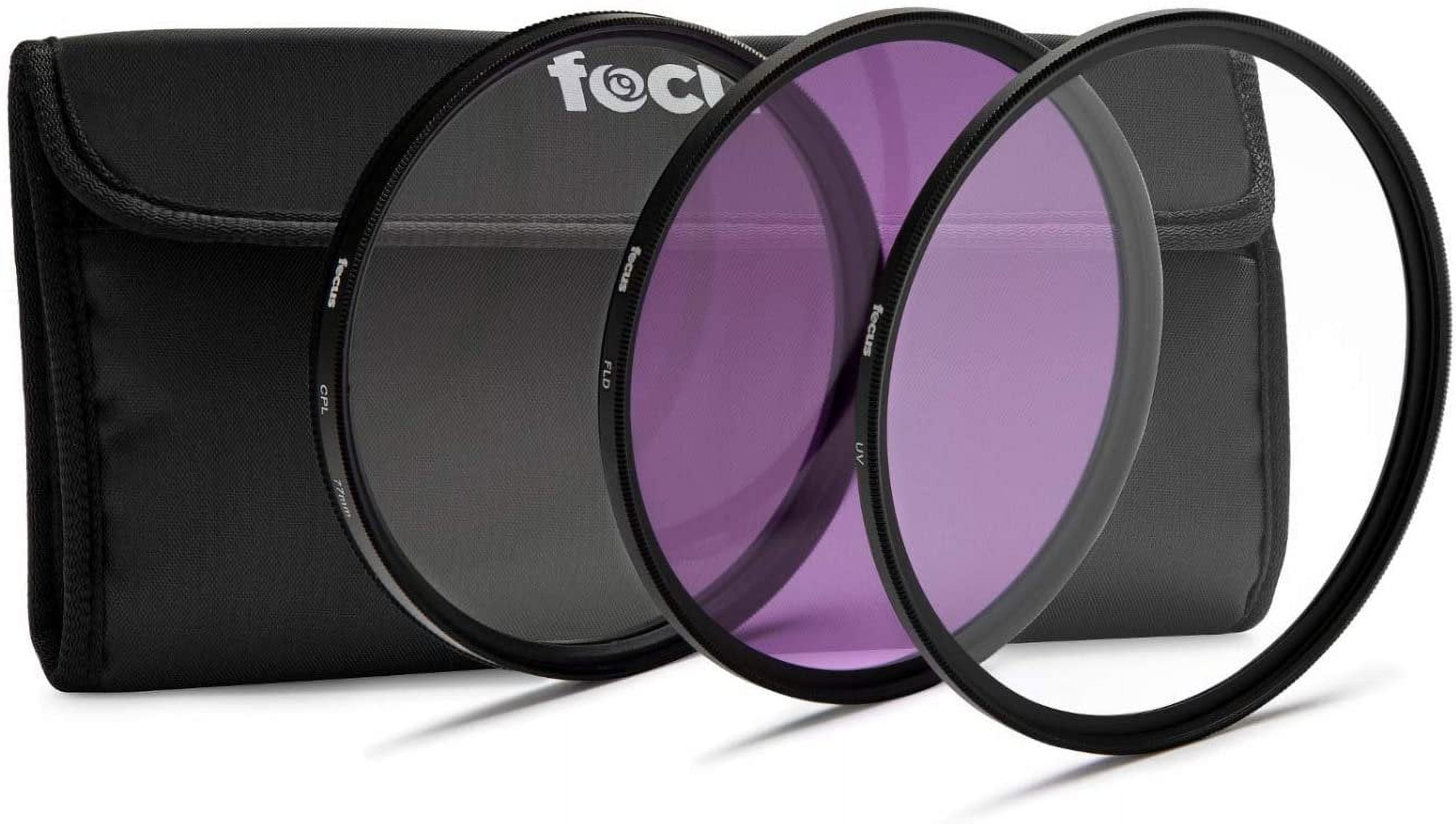 Focus Camera 55mm 3-Piece UV, CPL, FLD Lens Filter Kit - Walmart.com