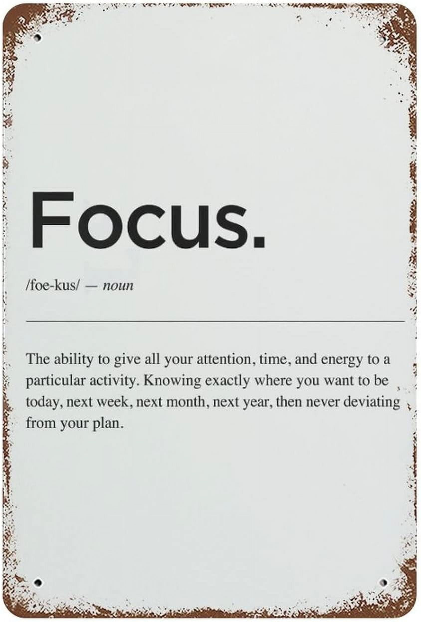 Focus Definition Office Wall Art Home Office Prints Motivational Quotes ...
