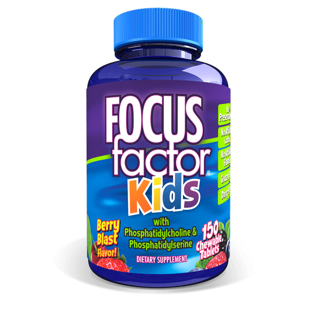 Focus Factor Kids Chewable Vitamin, Brain Health Support, 150 Count ...