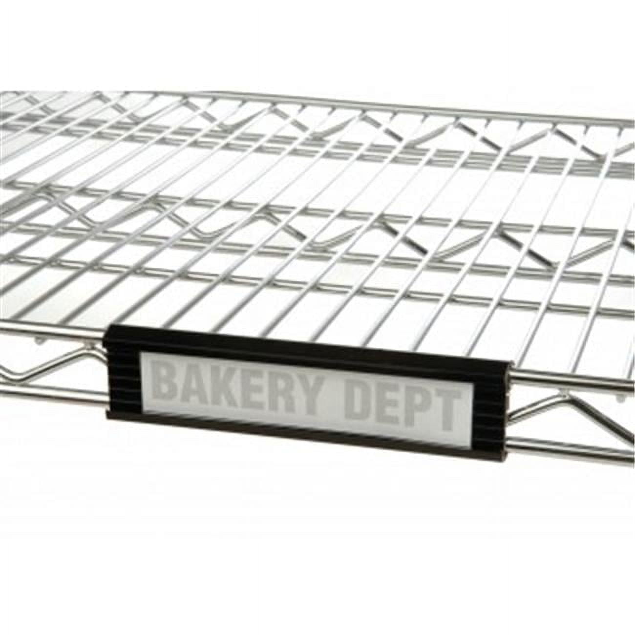 Focus Foodservice FSHELF6B 6 in. black plastic shelf label - 4-pkg ...