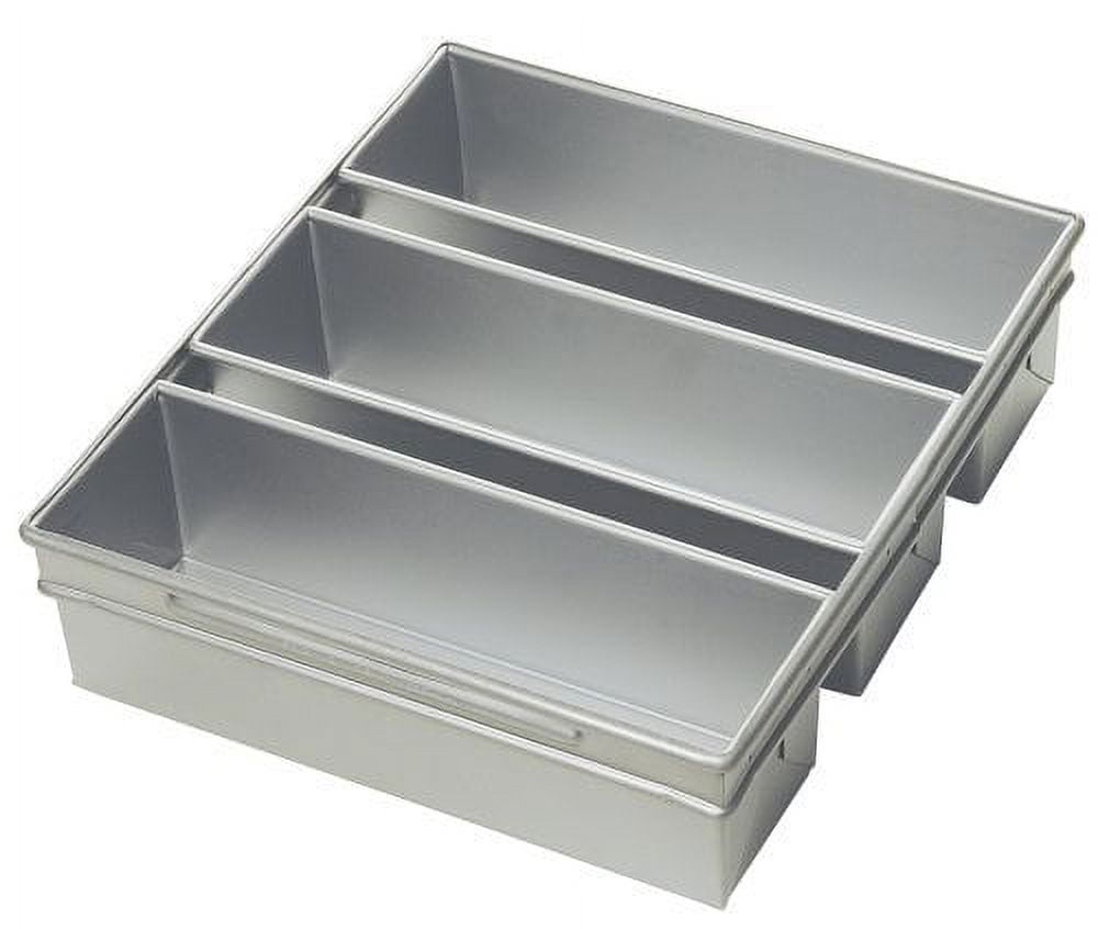 Amco Steel 3-Strap Pullman Pan Set for Commercial Kitchen Oven Use ...