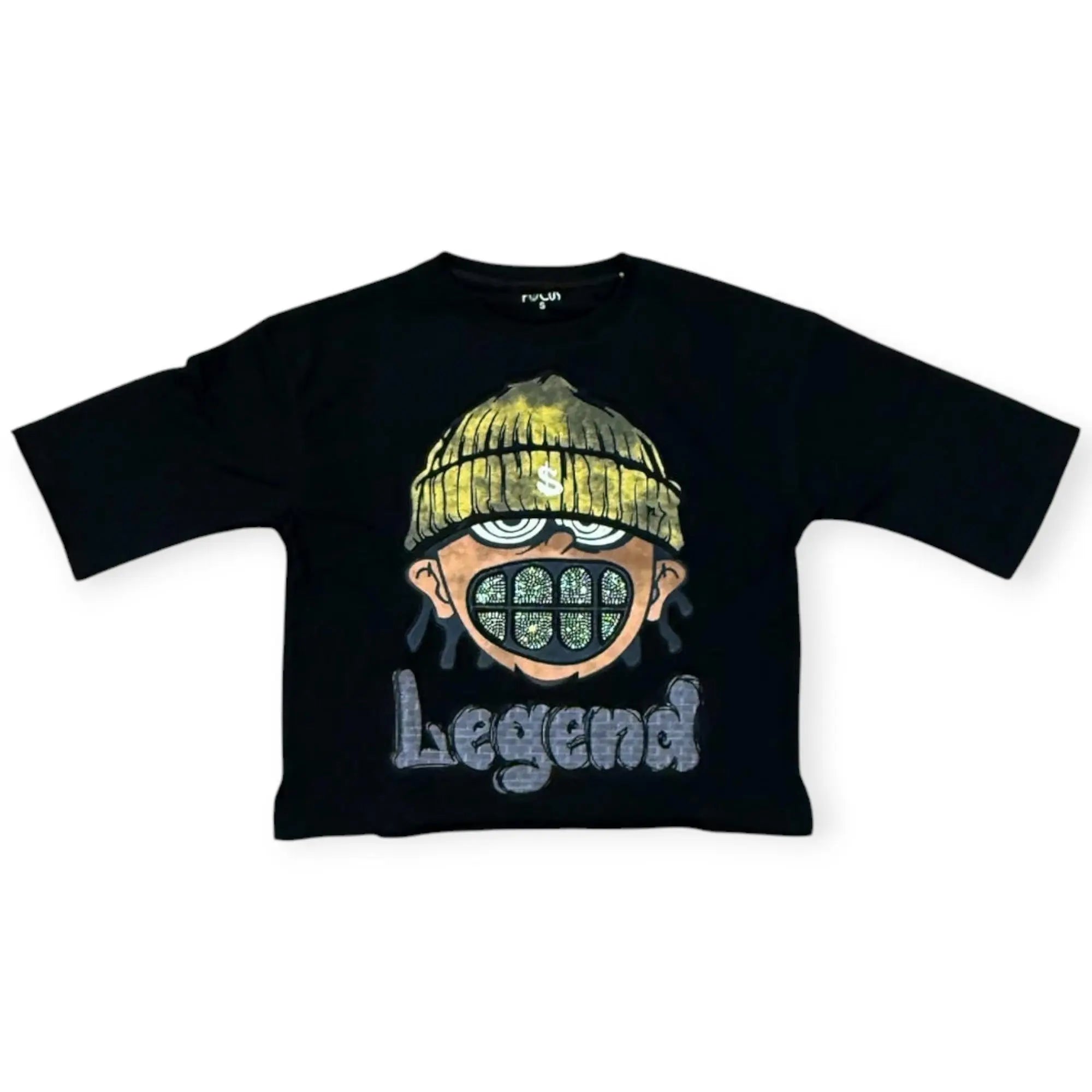 Focus Men Legend Crop Top Tee (Black) - Walmart.com