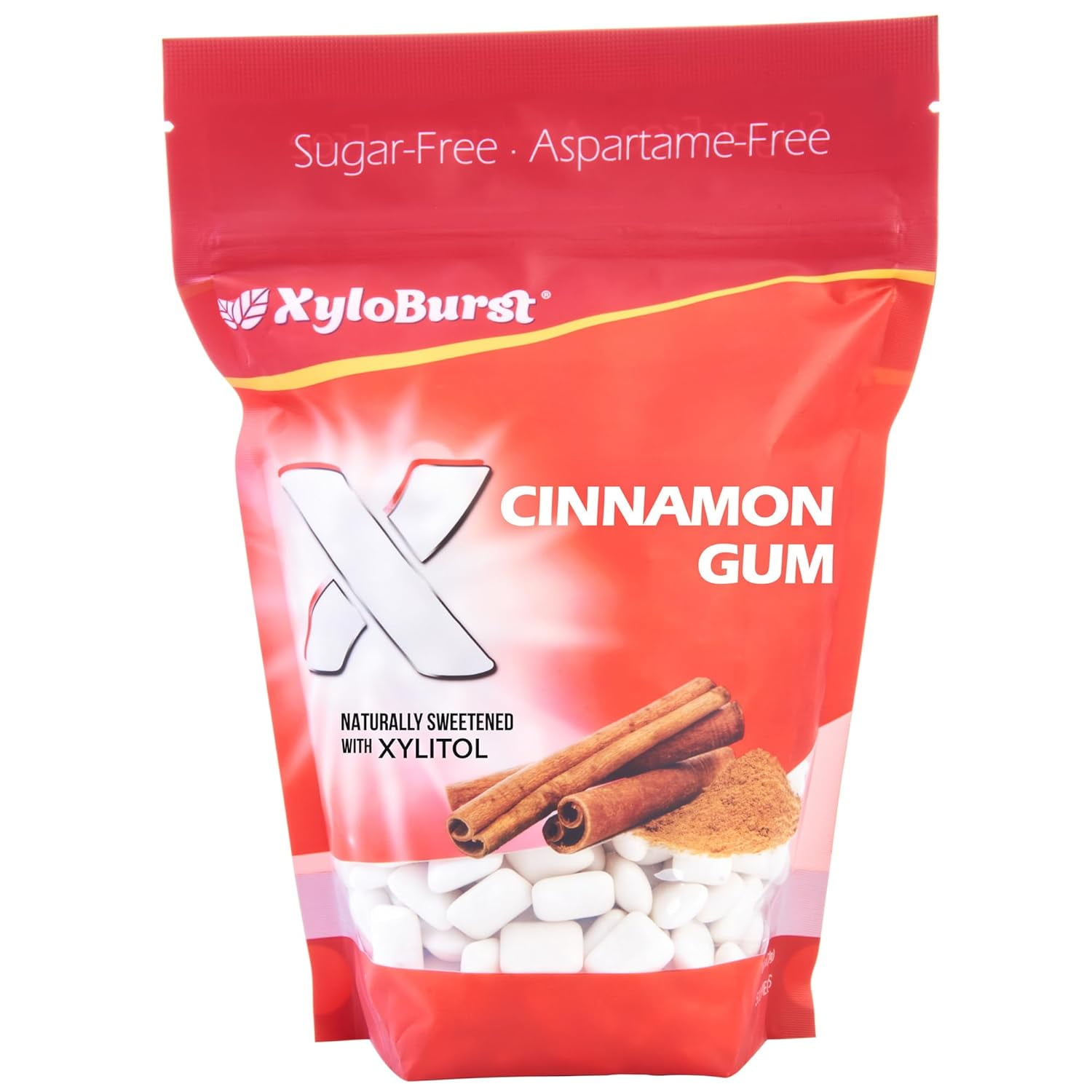Focus Nutrition, 100% Xylitol Gum, Cinnamon Gum, 500 Count Jar, Natural ...