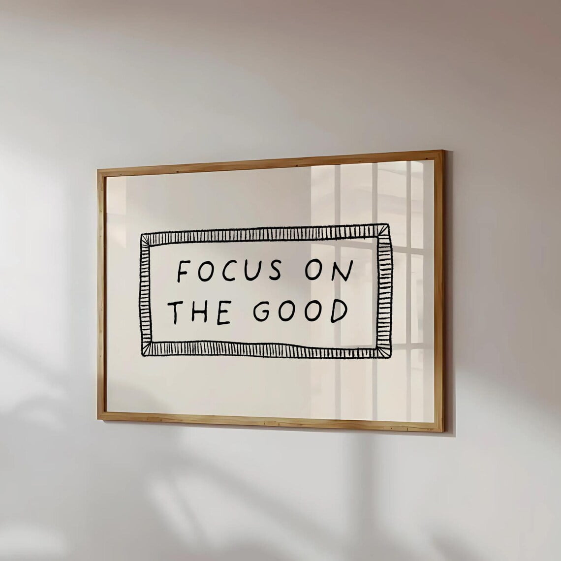 Focus On The Good Poster Motivational Handwritten Quote, Horizontal ...