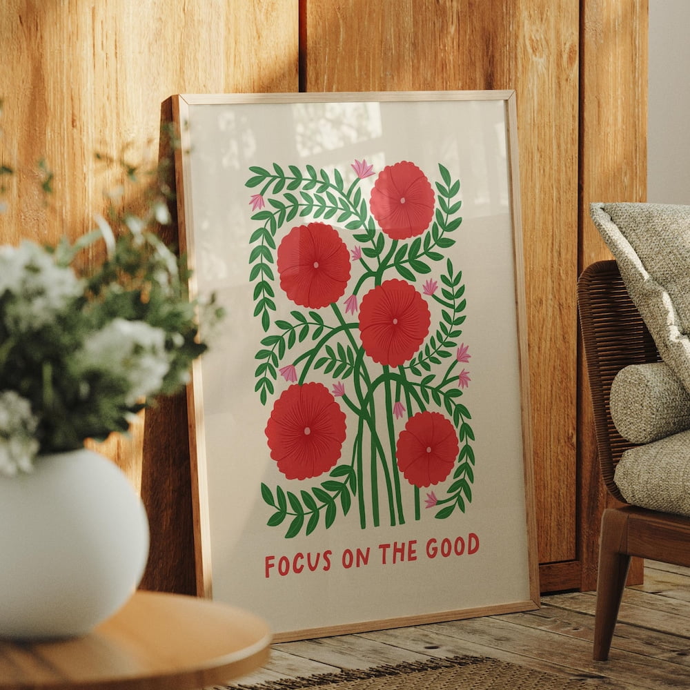 Focus On The Good Print Poster: Daily Affirmations, Men.Tal Health ...