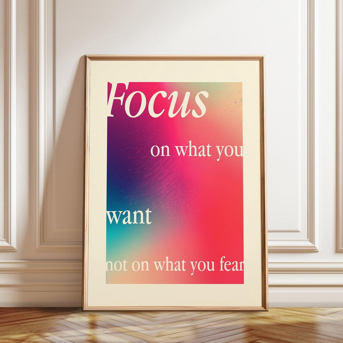 Focus On What You Want Modern Inspirational Artwork, Unframed Canvas ...