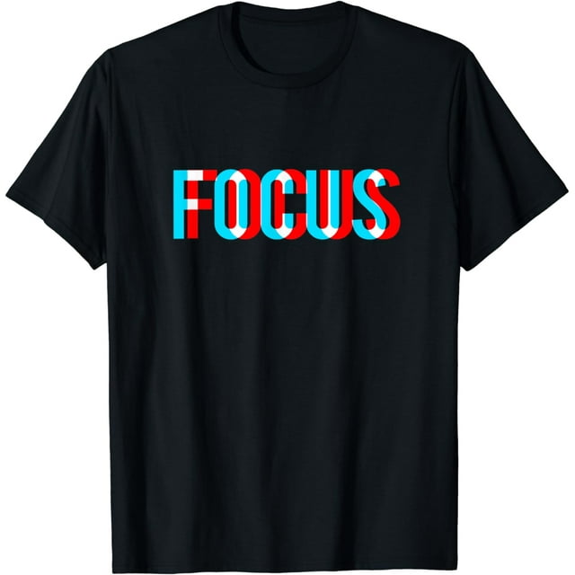 Focus - Optical Illusion Trippy Motivational T Shirt T-Shirt - Walmart.com