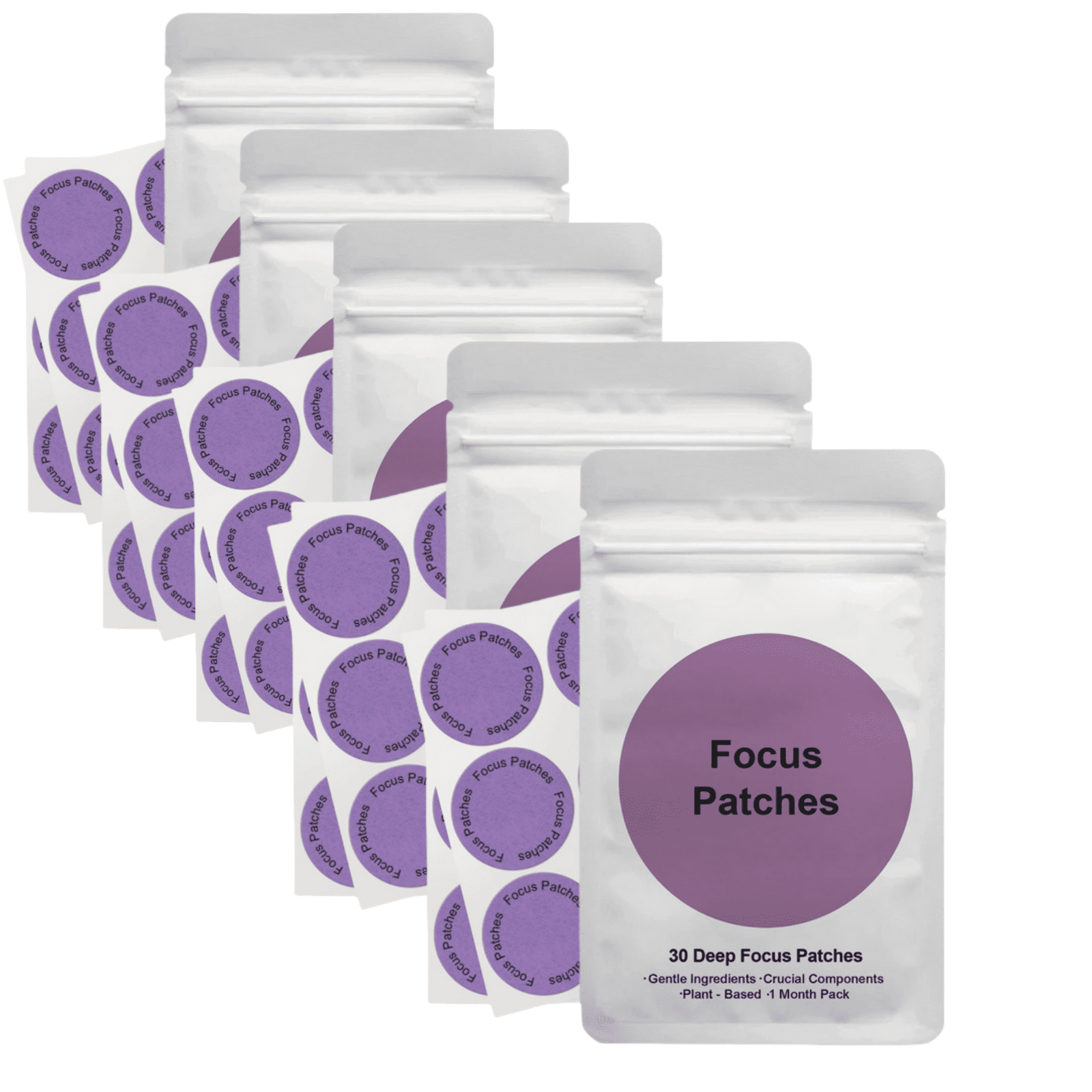 Focus Patches for Enhanced Concentration and Clarity 30 Patches, Plant ...