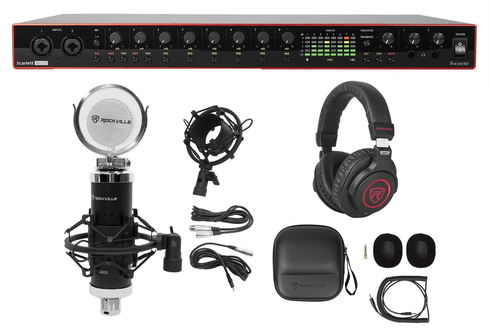 Focusrite Scarlett 18i20 3rd Gen 18-in, 20-out USB audio interface+Mic ...